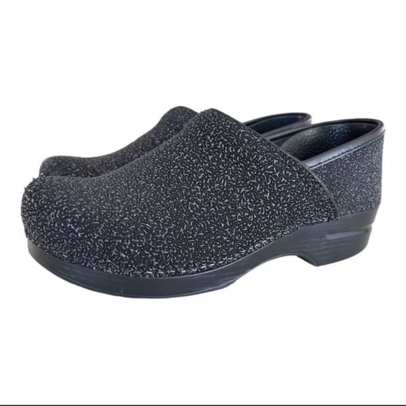 Dansko | Shoes | Dansko Professional Dazzle Black Leather Clog Size 4 ...